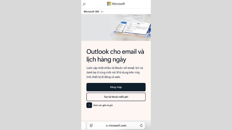 Cách đăng nhập Outlook mail trên điện thoại, máy tính đơn giản